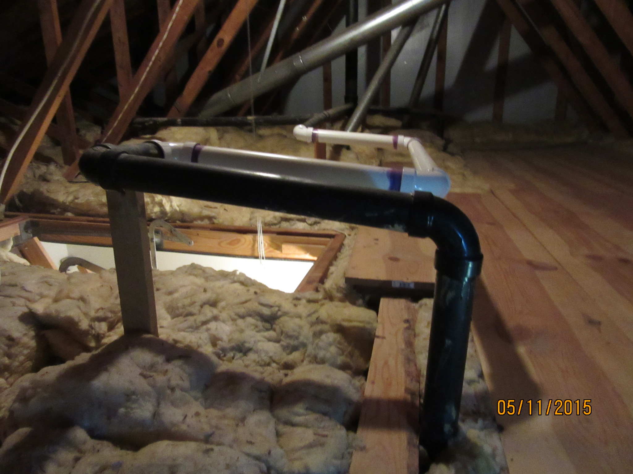 Ace Home Inspection, Inc » Vent pipe in way of attic access